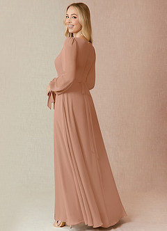 Azazie Leonia Champagne Rose Bridesmaid Dresses | Azazie