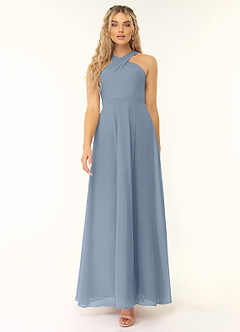 Azazie Dixie Dusty Blue Bridesmaid Dresses | Azazie
