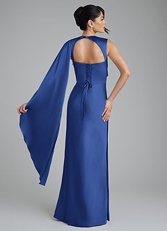 Azazie Taj Royal Blue Stretch Satin Bridesmaid Dresses | Azazie