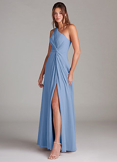 Azazie Brooke Steel Blue Bridesmaid Dresses | Azazie