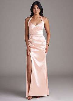 Oro Rosa Azazie Emeria Vestidos de damas de honor | Azazie ES