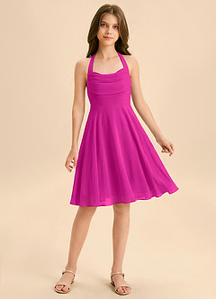 Azazie Kady Junior Bridesmaid Dress in Fuchsia | Azazie CA
