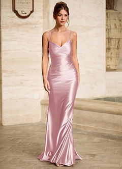 Scarlett Blushing Pink Backless Lace-up Mermaid Prom Dress Prom and ...
