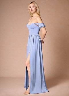 Ginevra Pale Periwinkle Corset Dress | Azazie