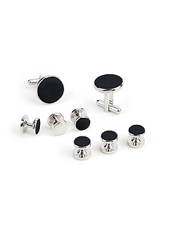 Rounded Eight Piece Cuff Link and Stud Set | Azazie