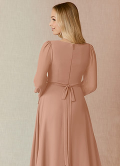 Azazie Leonia Champagne Rose Bridesmaid Dresses | Azazie