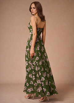 Amorelle Green Floral Maxi Dress | Azazie