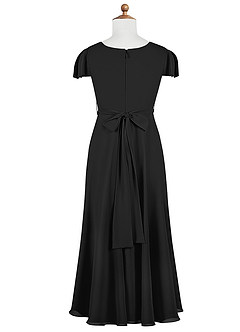 Azazie Olexa Junior Bridesmaid Dress in Black | Azazie