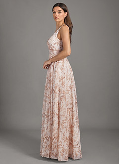 Azazie Keyla Pink Fern Floral Bridesmaid Dresses | Azazie