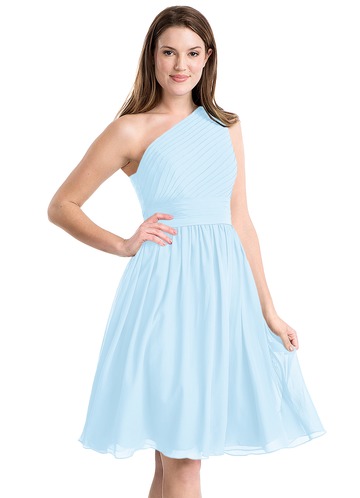 Sky Blue / Knee Length Bridesmaid Dresses | Azazie