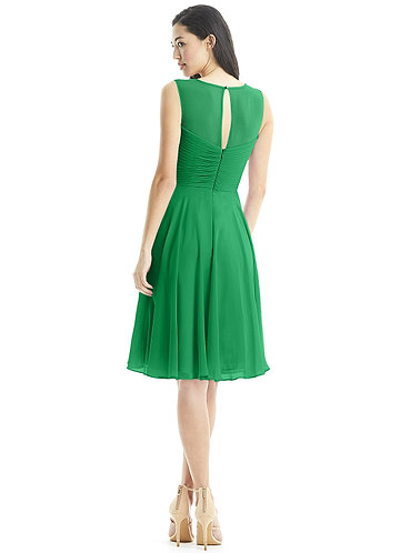 Emerald / Knee Length Bridesmaid Dresses | Azazie