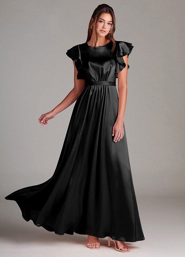 Daphne Try-on Dress Sample Dress Black Modest Bridesmaid Dresses | Azazie