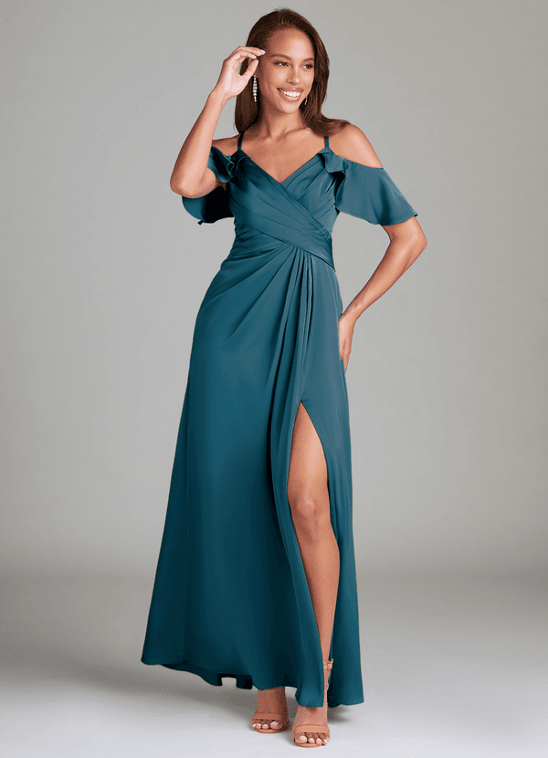 Azazie Dakota Ink Blue Bridesmaid Dresses | Azazie CA