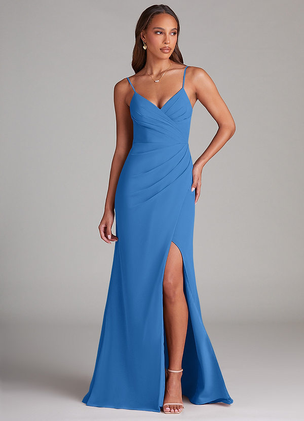 Azazie Maci Blue Jay Bridesmaid Dresses | Azazie CA