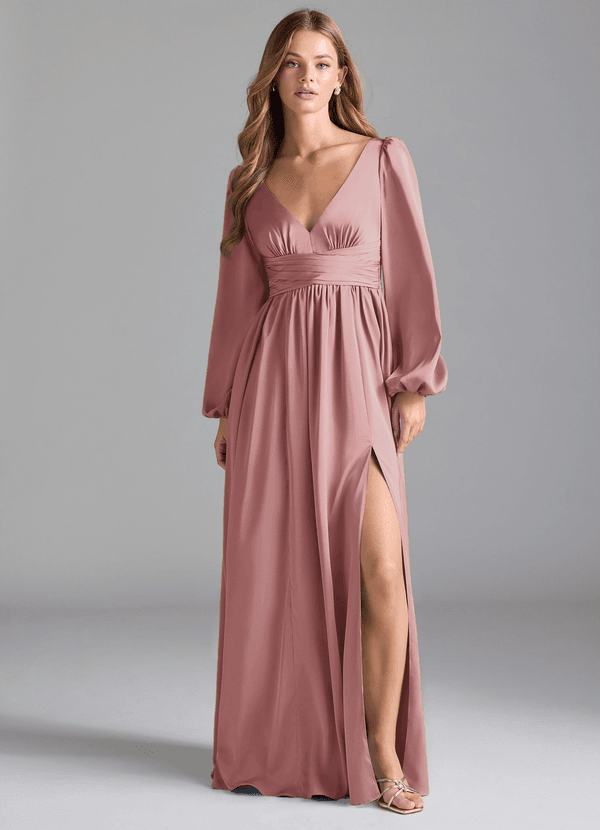 Vestido de dama de honor Azazie Norah en color Rosa Polvorienta | Azazie