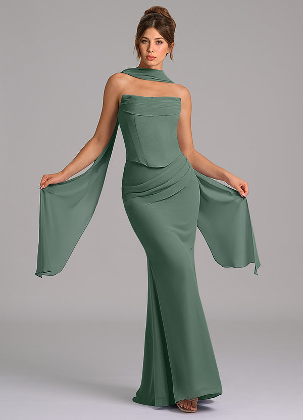 Sorrel Try-on Dress Sample Dress Eucalyptus Chiffon Bridesmaid Dresses ...
