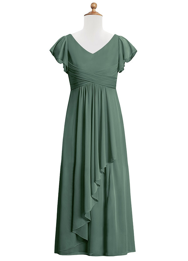 Azazie Omari Junior Robe de demoiselle d'honneur en Eucalyptus | Azazie