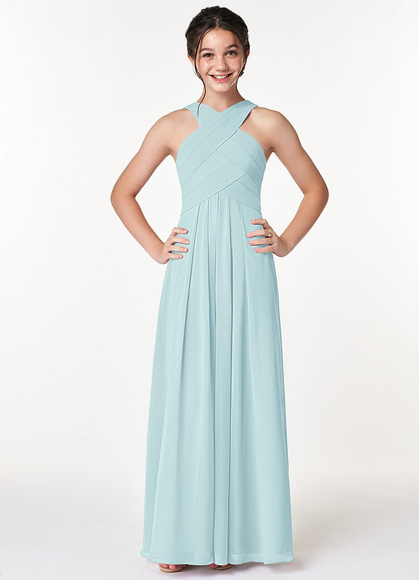 Azazie Kaleigh Junior Bridesmaid Dress in Sea Glass | Azazie