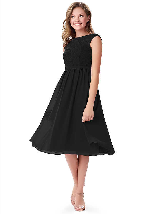 Black Arya JBD Try-on Dress Sample Dress Junior Bridesmaid Dresses | Azazie