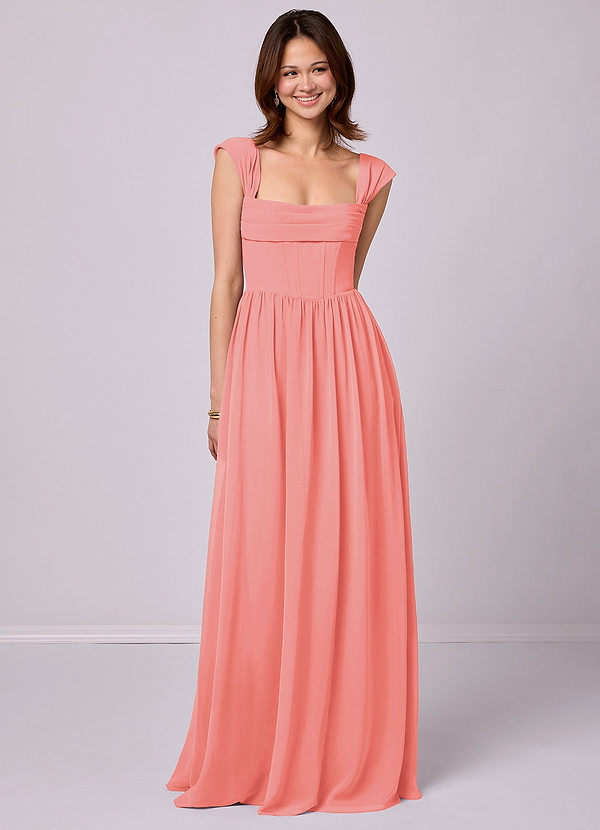 Barbie™ AZAZIE 1036 Coral Bridesmaid Dresses | Azazie CA