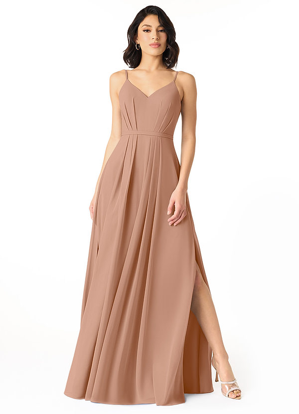 Champagne Rose Azazie Everest Bridesmaid Dresses | Azazie