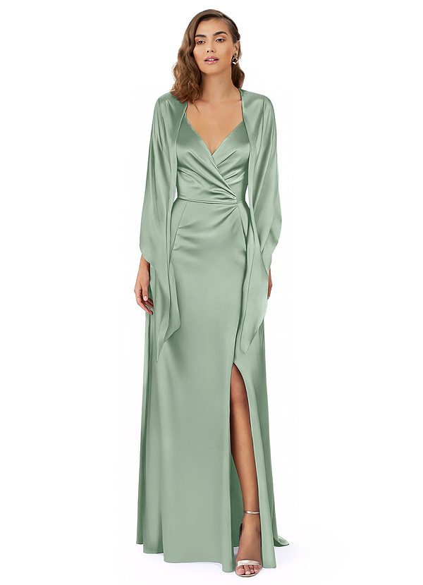 Azazie Matching Color Ireland Stretch Satin Shawl | Azazie CA