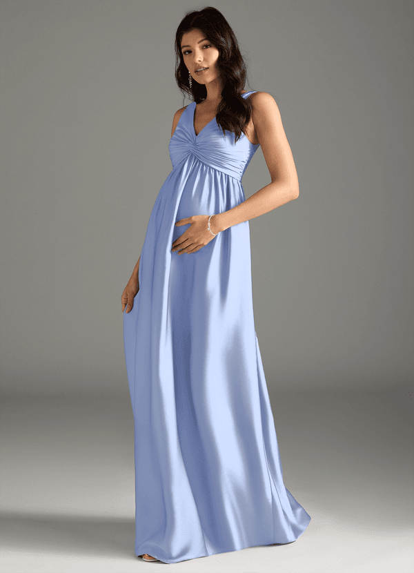 Azazie Yetta Ice Maternity Bridesmaid Dresses | Azazie