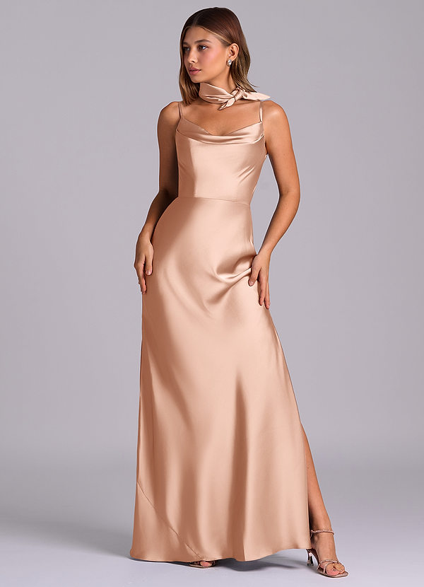 Azazie Yazmine Rose Gold Bridesmaid Dresses | Azazie