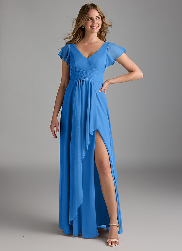 Azazie Omari Blue Jay Bridesmaid Dresses | Azazie CA
