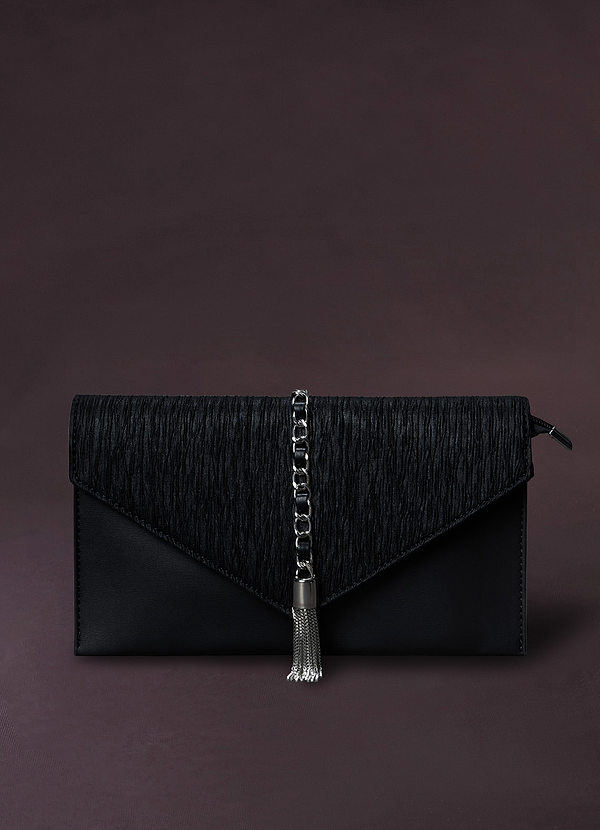 Black Tassel Chain Clutch Bag Bags | Azazie