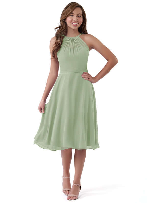 Dusty Sage Alayna JBD Try-on Dress Sample Dress Junior Bridesmaid ...