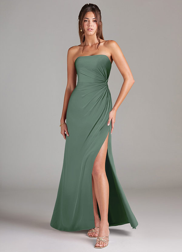 Azazie Aliani Ready to Ship Eucalyptus Chiffon Bridesmaid Dresses ...
