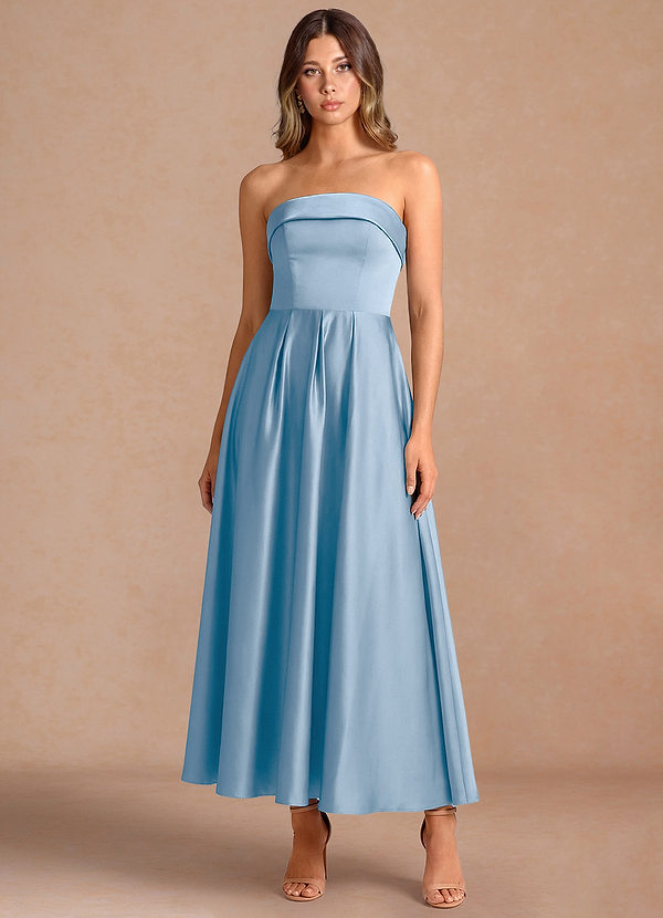Iseabail Haze Blue Maxi Dress | Azazie