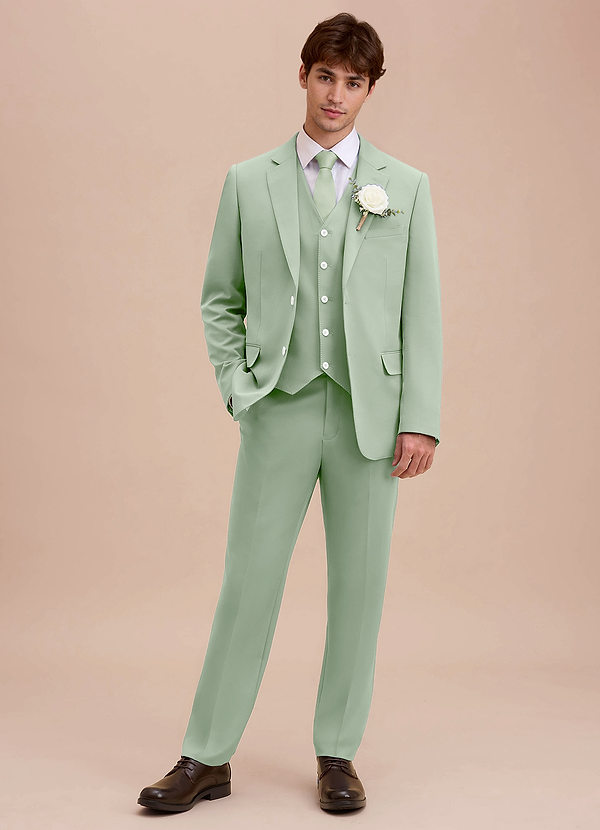 Ethan Dusty Sage Refined Weave 3-piece Suit | Suit Sets |Azazie