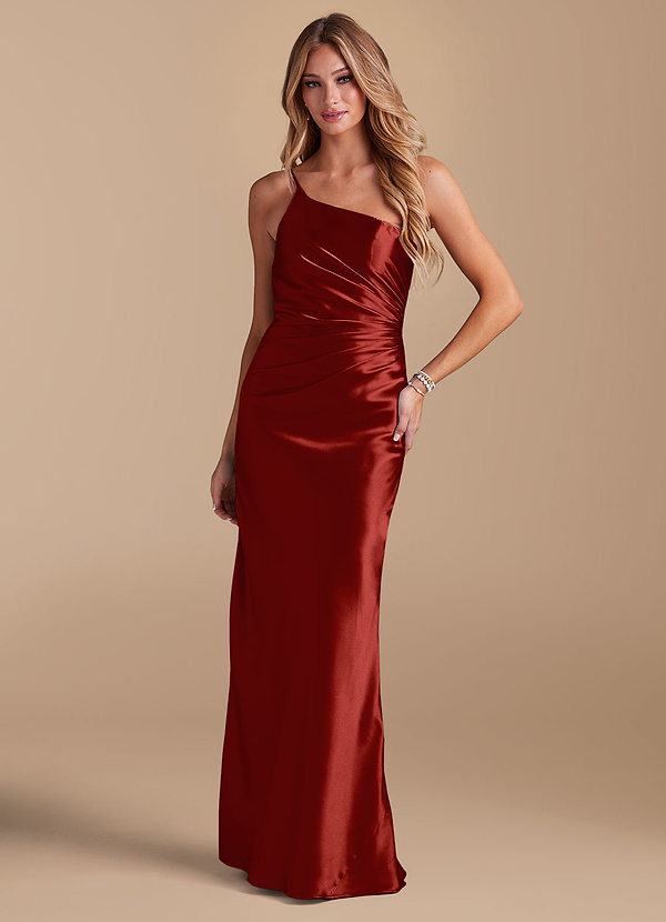 Azazie Cristin Rust Bridesmaid Dresses | Azazie