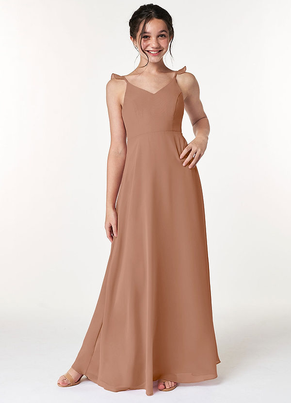 Champagne Rose Azazie Everlee JBD Ready to Ship Junior Bridesmaid ...