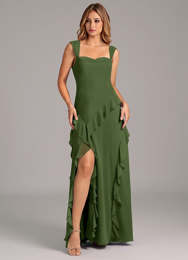 Azazie Sloane Olive Bridesmaid Dresses | Azazie UK