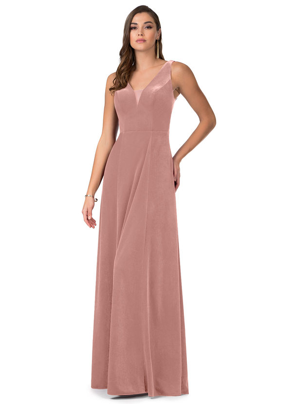 Dusty Rose Azazie Sommer Velvet Dress Bridesmaid Dresses | Azazie