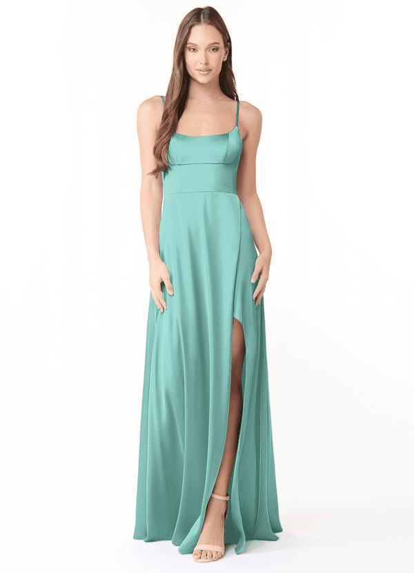 Azazie Halsey Aqua Bridesmaid Dresses | Azazie