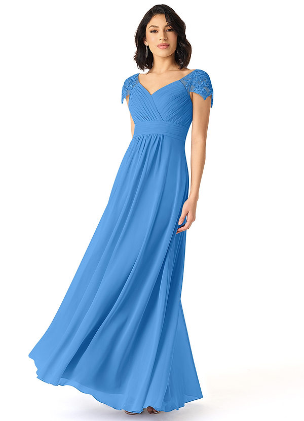 Azazie Adelyn Blue Jay Bridesmaid Dresses | Azazie AU
