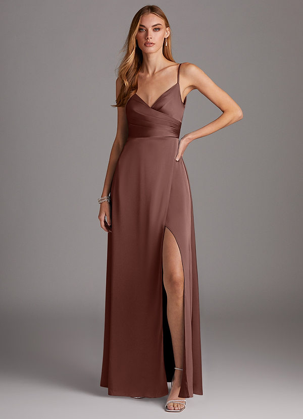 Azazie Calissa Espresso Bridesmaid Dresses | Azazie