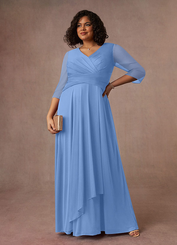 Steel Blue Plus Size Mother of the Bride & Groom | Azazie