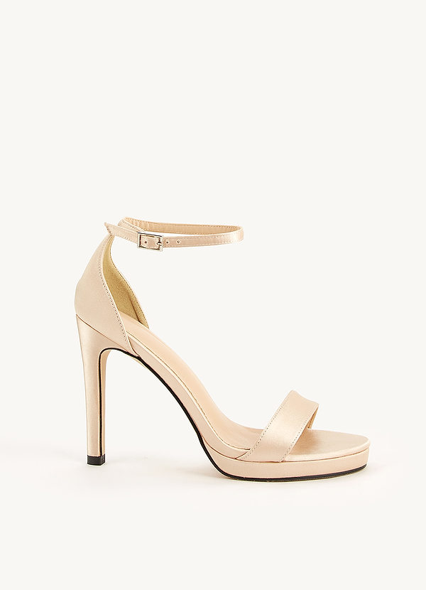 Satin Platform Stiletto Heel Shoes | Azazie UK