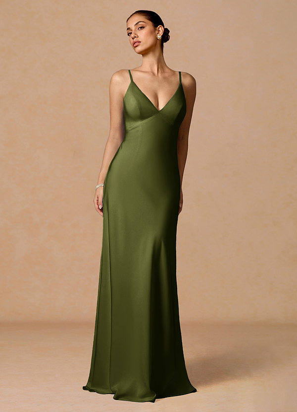 Primrose Olive Maxi Dress | Azazie