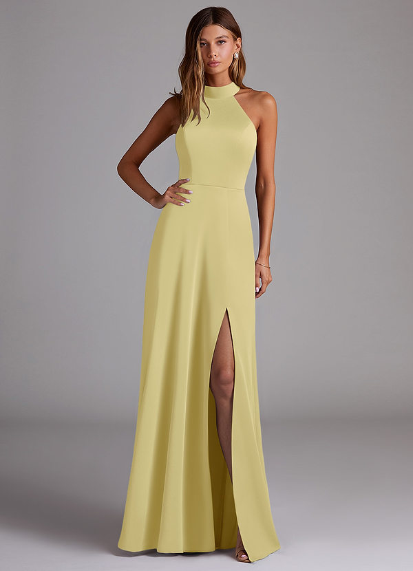 Azazie Myra Lemon Sorbet Bridesmaid Dresses | Azazie
