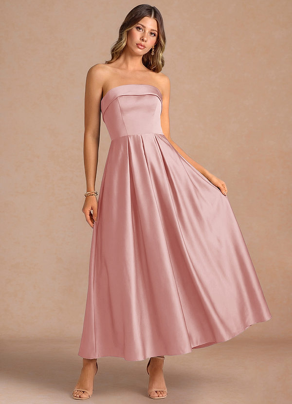 Iseabail Haze Pink Maxi Dress | Azazie