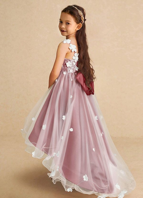 Azazie Celia Antique Rose A-Line Lace Tulle Dress | Azazie UK