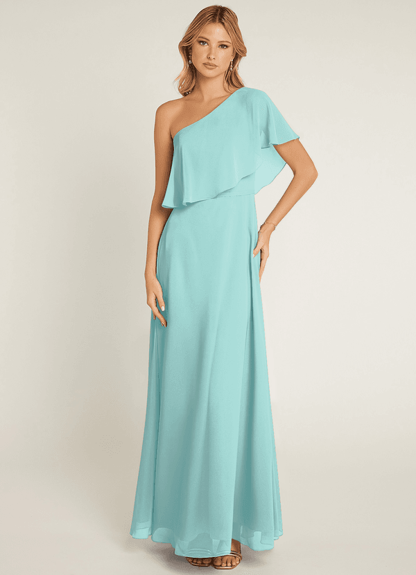 Azazie Lizzy Aqua Bridesmaid Dresses | Azazie