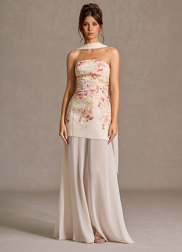 Undra Antique Floral Maxi Dress | Azazie CA