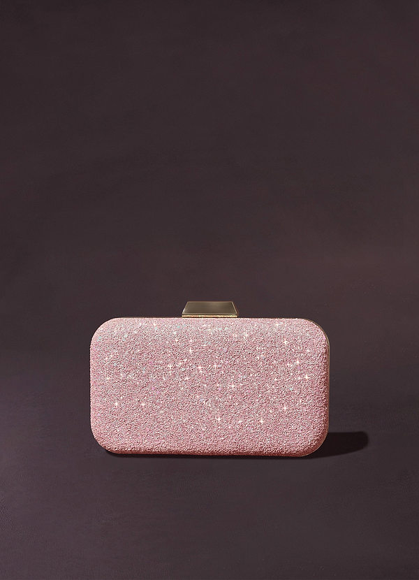 English Rose Glitter Hard Case Clutch Bag Bags | Azazie